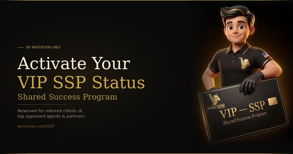 GMC VIP SSP — Activate Your VIP Status | General Moving Carriers